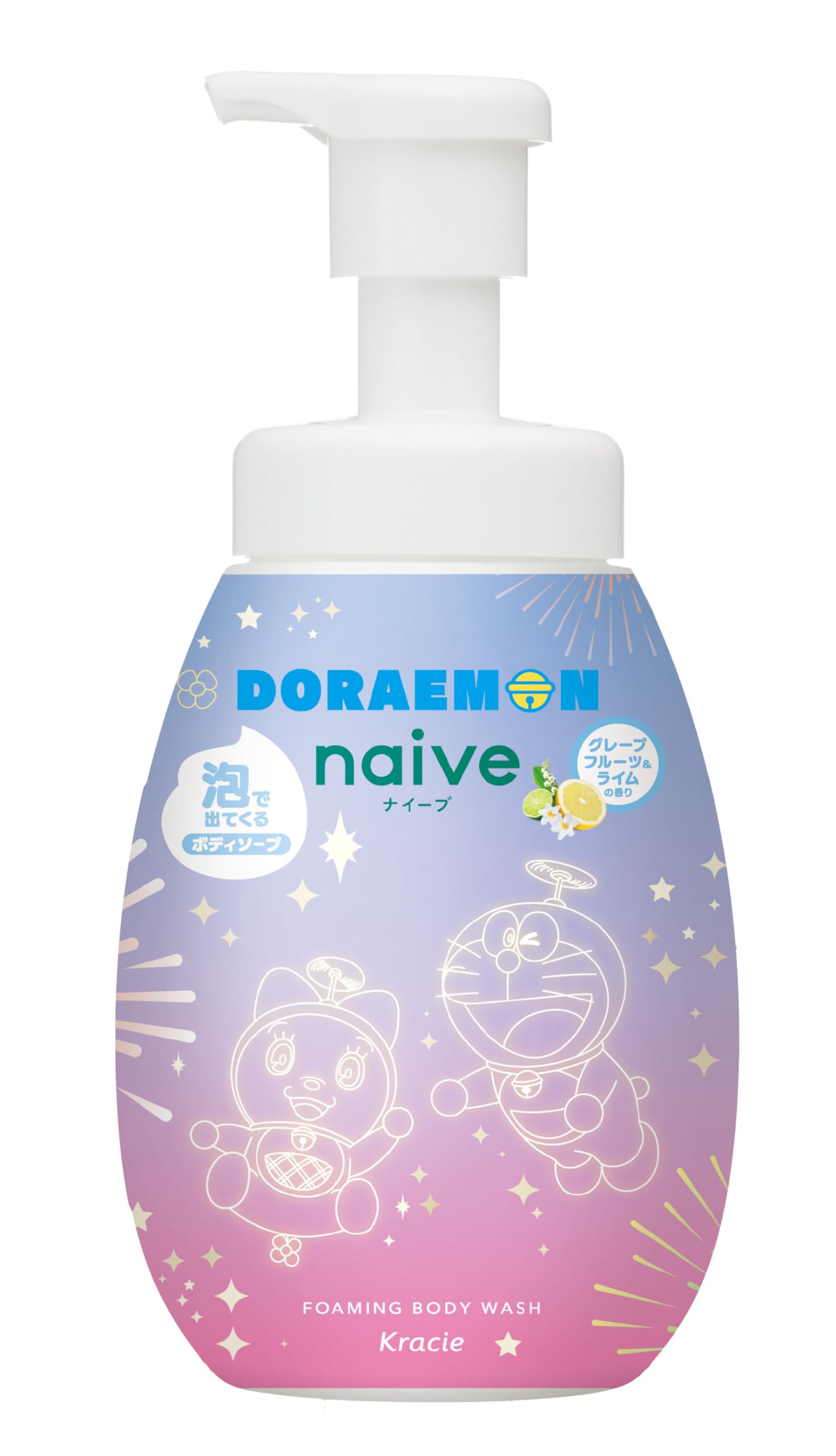 NAIVE BODY SOAP DEEP CLEAR PUMP DORAEMON 600 ML — Premium Co Groceries