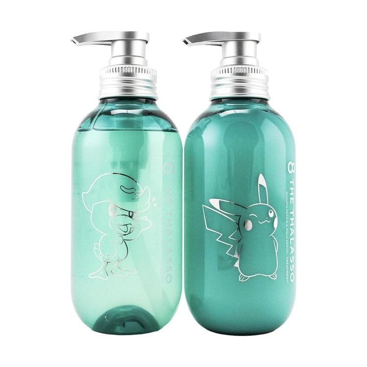 8 THE THALASSO Smooth Shampoo & Treatment Pokemon Design Special Kit 4 ...