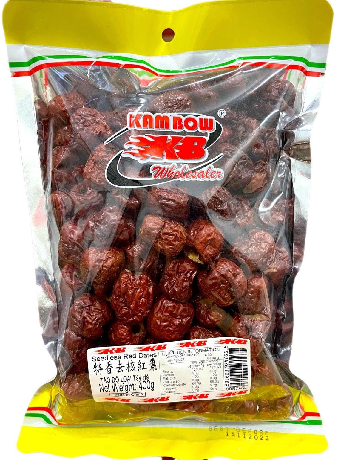 KAMBOW SEEDLESS RED DATES MEDIUM 400 G — Premium Co Groceries